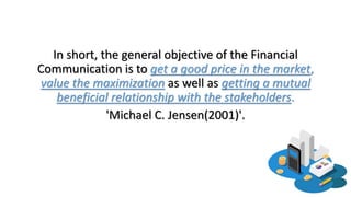 Financial Communication: Introduction, Departmental Structure, Job ...