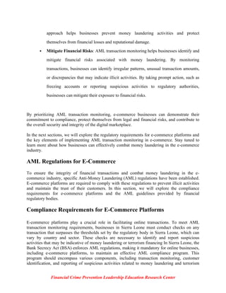 Empowering Businesses AML Transaction Monitoring in E-Commerce ...