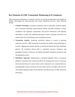 Empowering Businesses AML Transaction Monitoring in E-Commerce ...