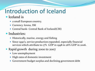 Financial crisis in Iceland | PPTX