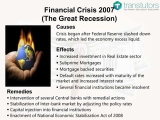 Financial Crisis Period | Finance | PPTX