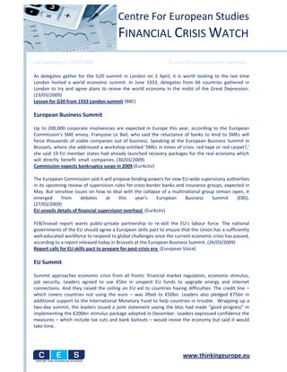 Financial Crisis Watch 1 April 2009 | PDF