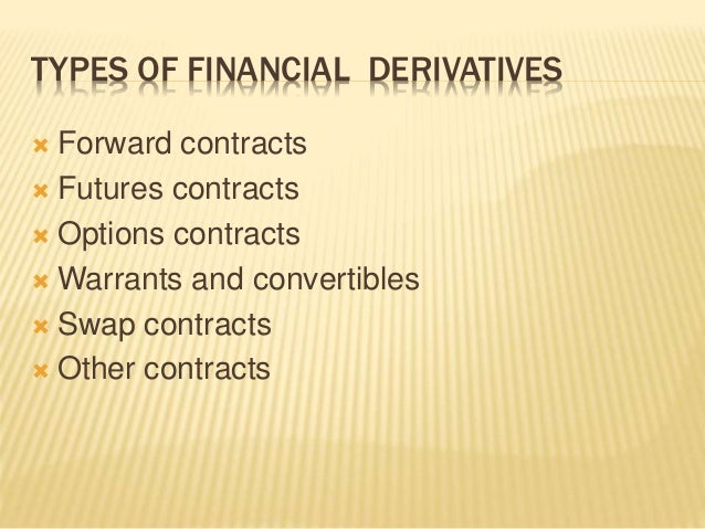 Financial derivatives