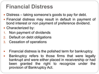 Financial distress | PPTX
