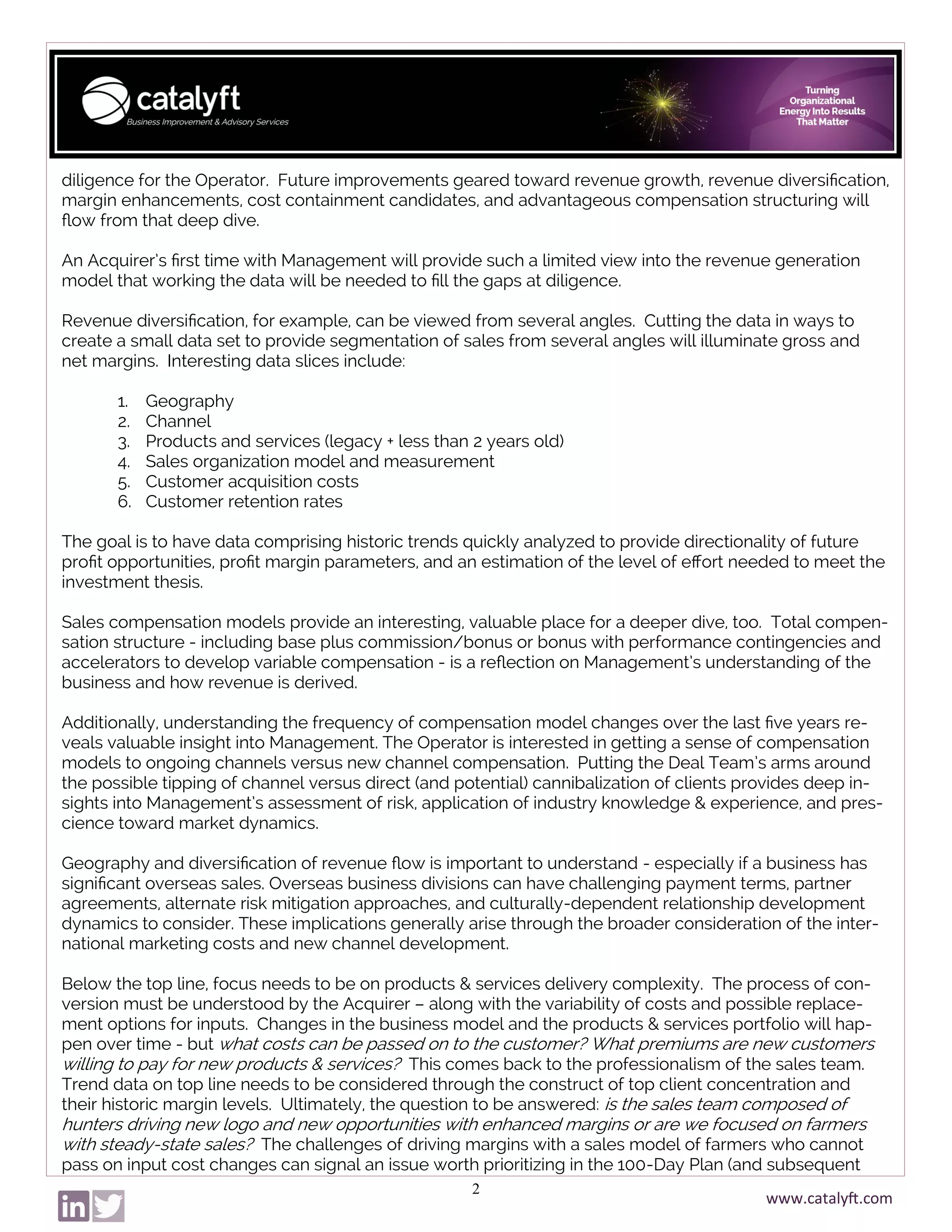 Financial Due Diligence via Operational Perspective | Co-Authors Steve ...