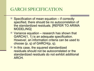 Financial econometrics xiii garch | PPT