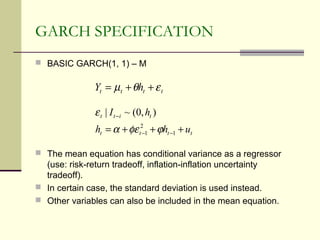 Financial econometrics xiii garch | PPT