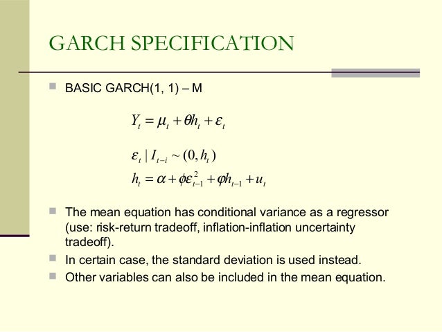 Financial econometrics xiii garch