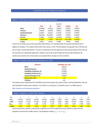 Financial Econometrics_Edmond_Farah | PDF | Stocks and Bonds | Personal Investing