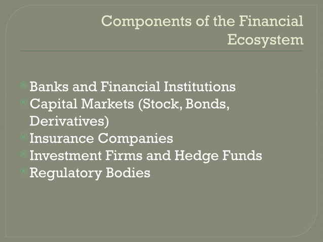 Financial Ecosystems in digital financial services | PPTX