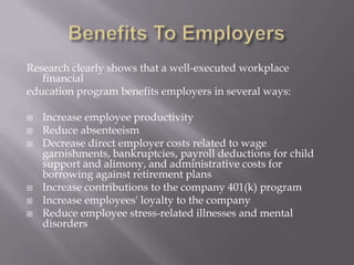 Financial education in the workplace | PPSX