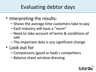 Interpreting Accounts - Financial Efficiency Ratios | PPT