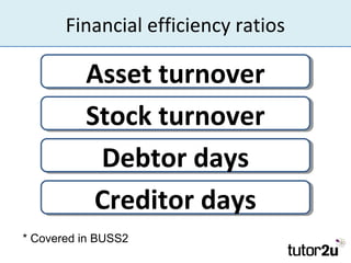Interpreting Accounts - Financial Efficiency Ratios | PPT