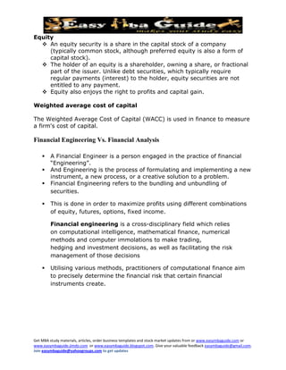 Financial Engineering 1 | PDF