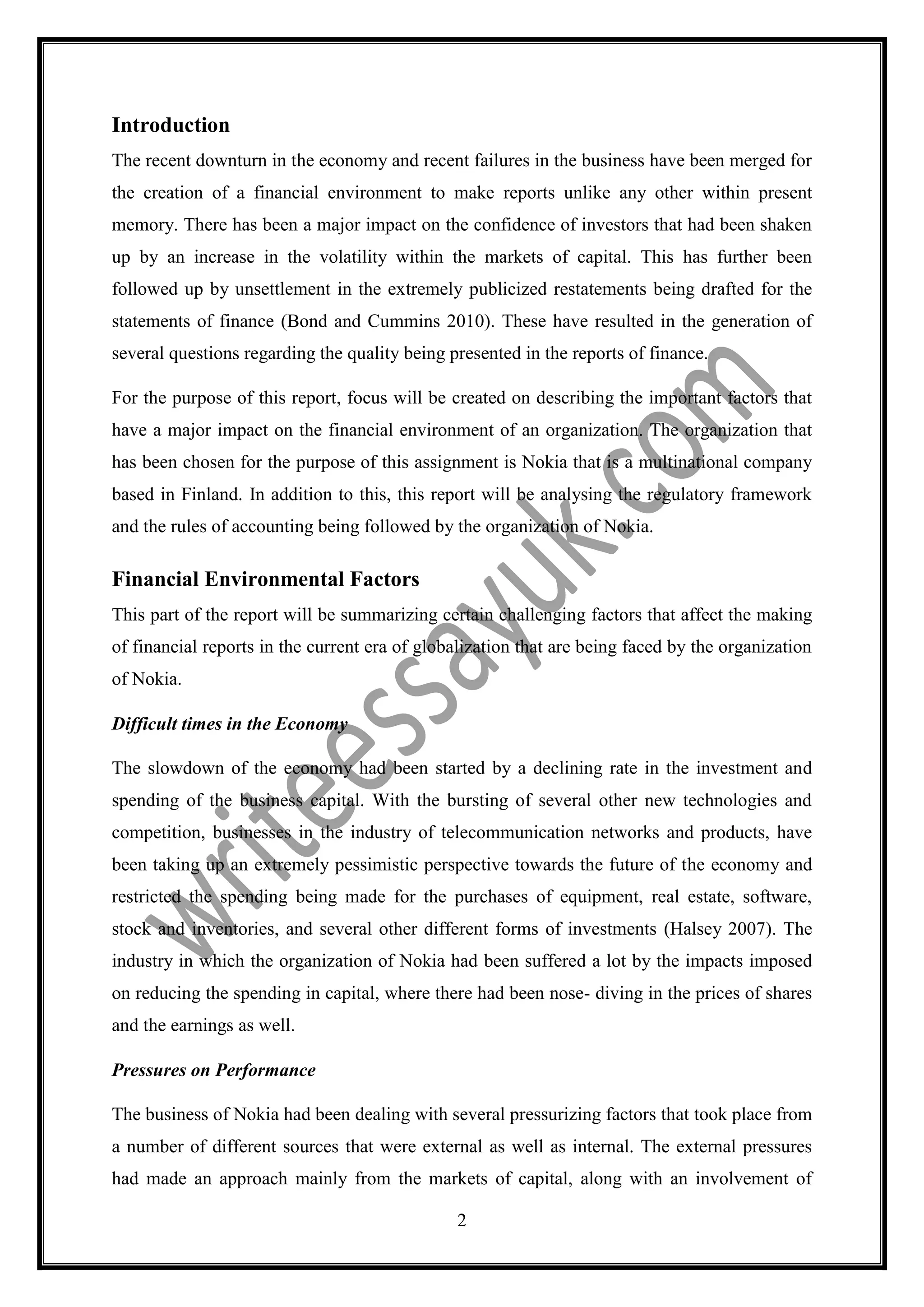 Financial environment analysis | PDF