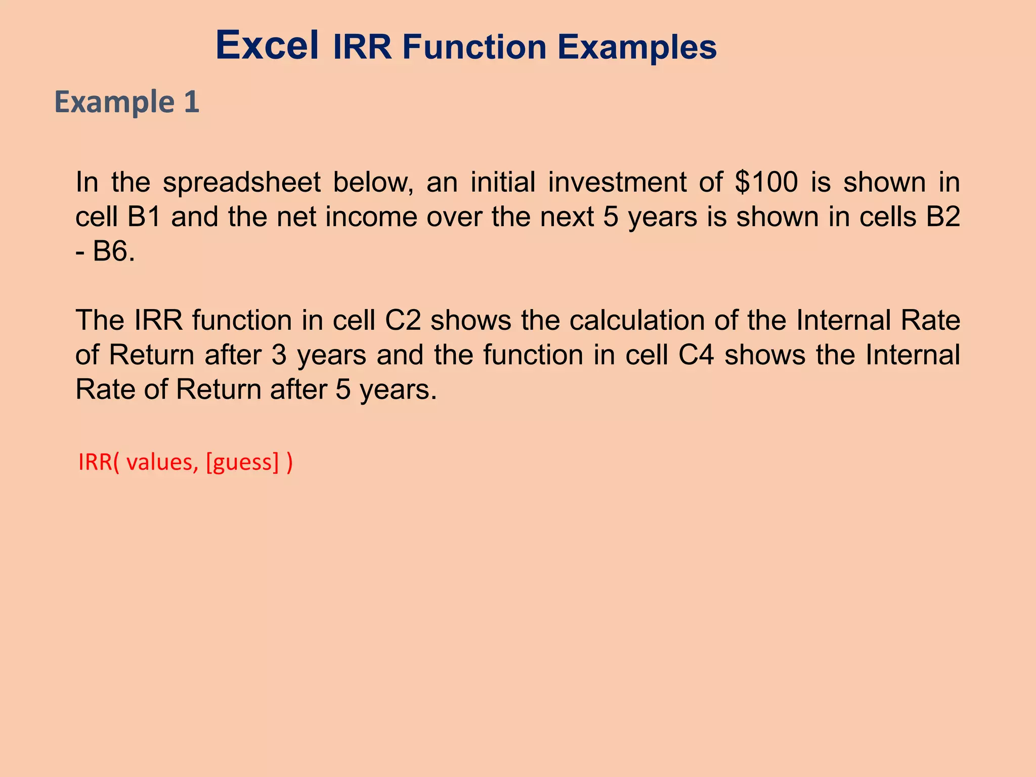 Financial functions in excel | PPTX