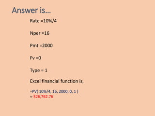 Financial functions in excel | PPTX