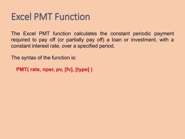 Financial functions in excel | PPTX | Stocks and Bonds | Personal Investing