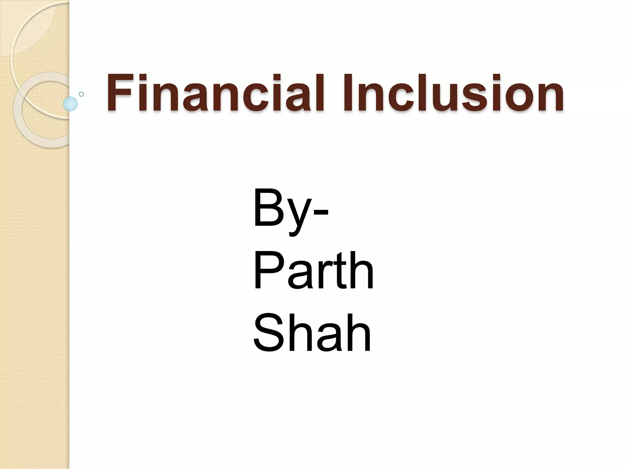 Financial inclusion | PPTX