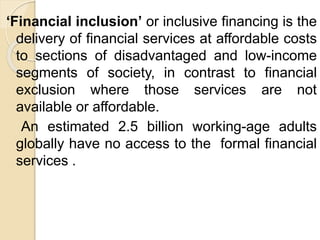 Financial inclusion | PPTX