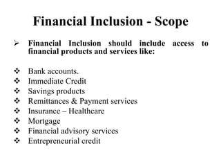 Financial Inclusion | PPTX | Business Banking & Finance | Business
