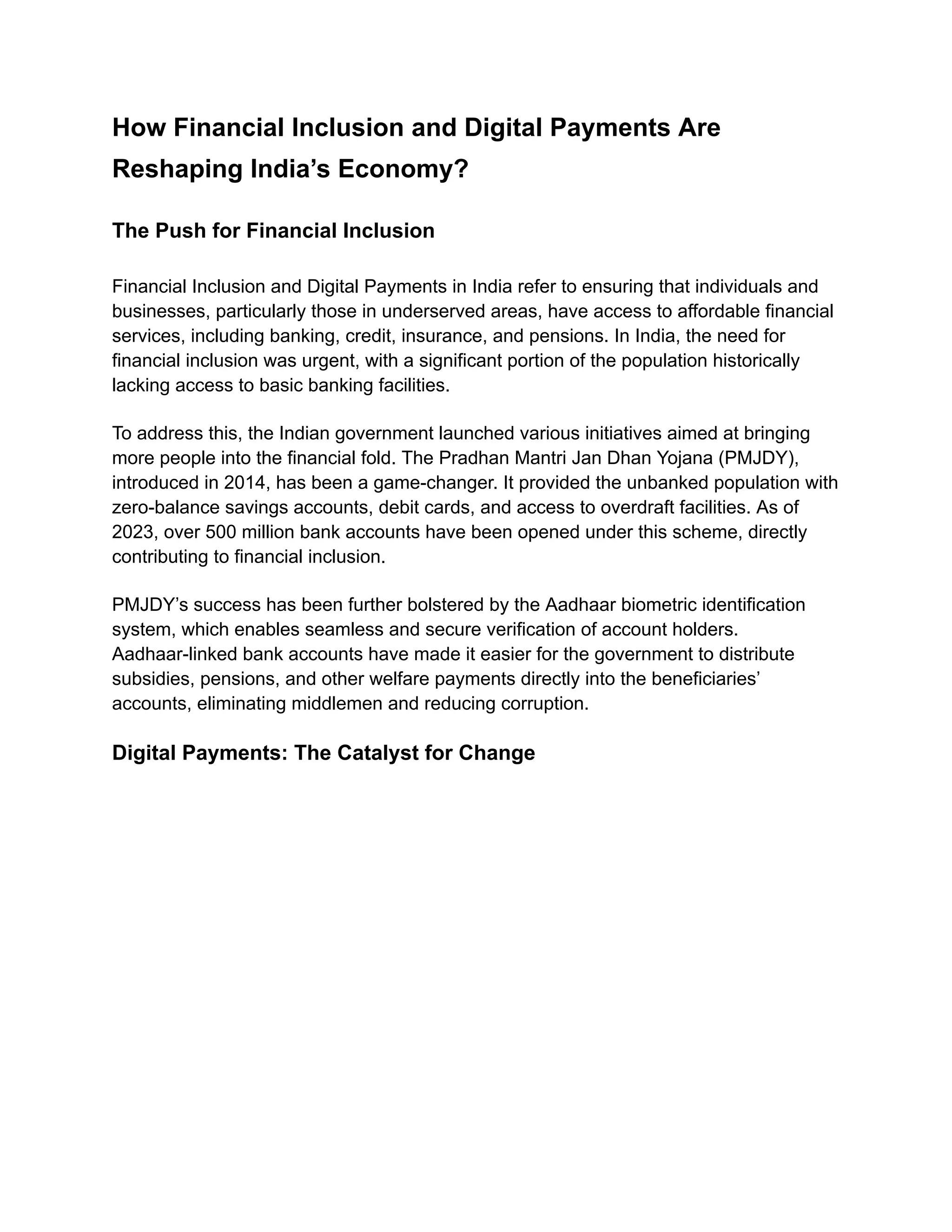 Financial Inclusion and Digital Payments in India_ A Revolution in ...
