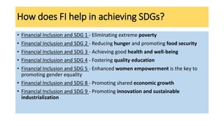 Financial Inclusion and Sustainable Development Goals | PPTX