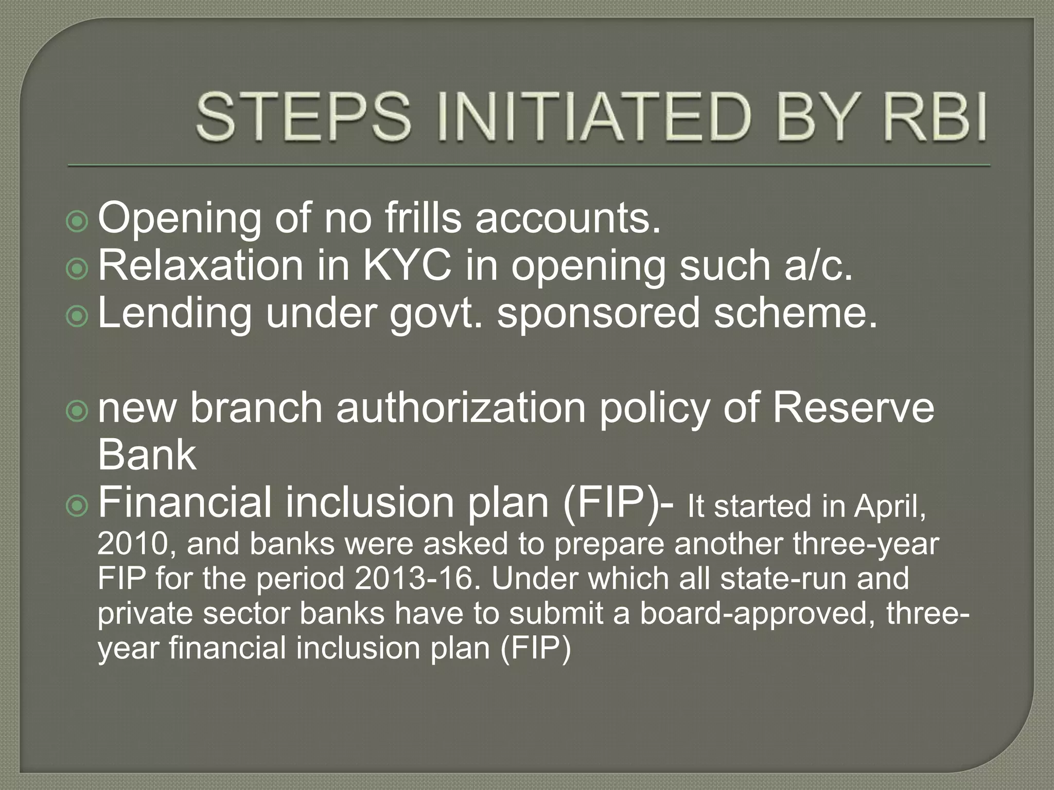 Financial Inclusion in India | PPTX