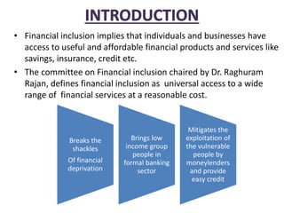 Financial inclusion - A policy analysis | PPT