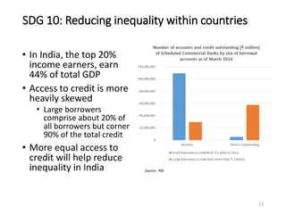Financial inclusion to achieve the Sustainable Development Goals in ...