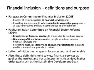 Financial inclusion to achieve the Sustainable Development Goals in ...