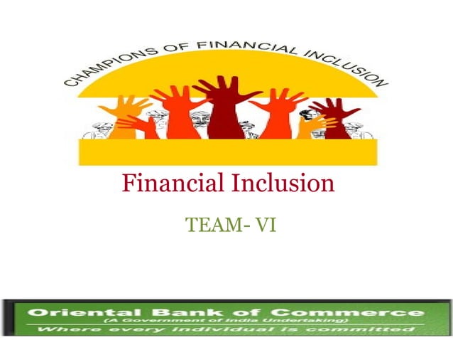 Financial inclusion OBC BANK | PPT