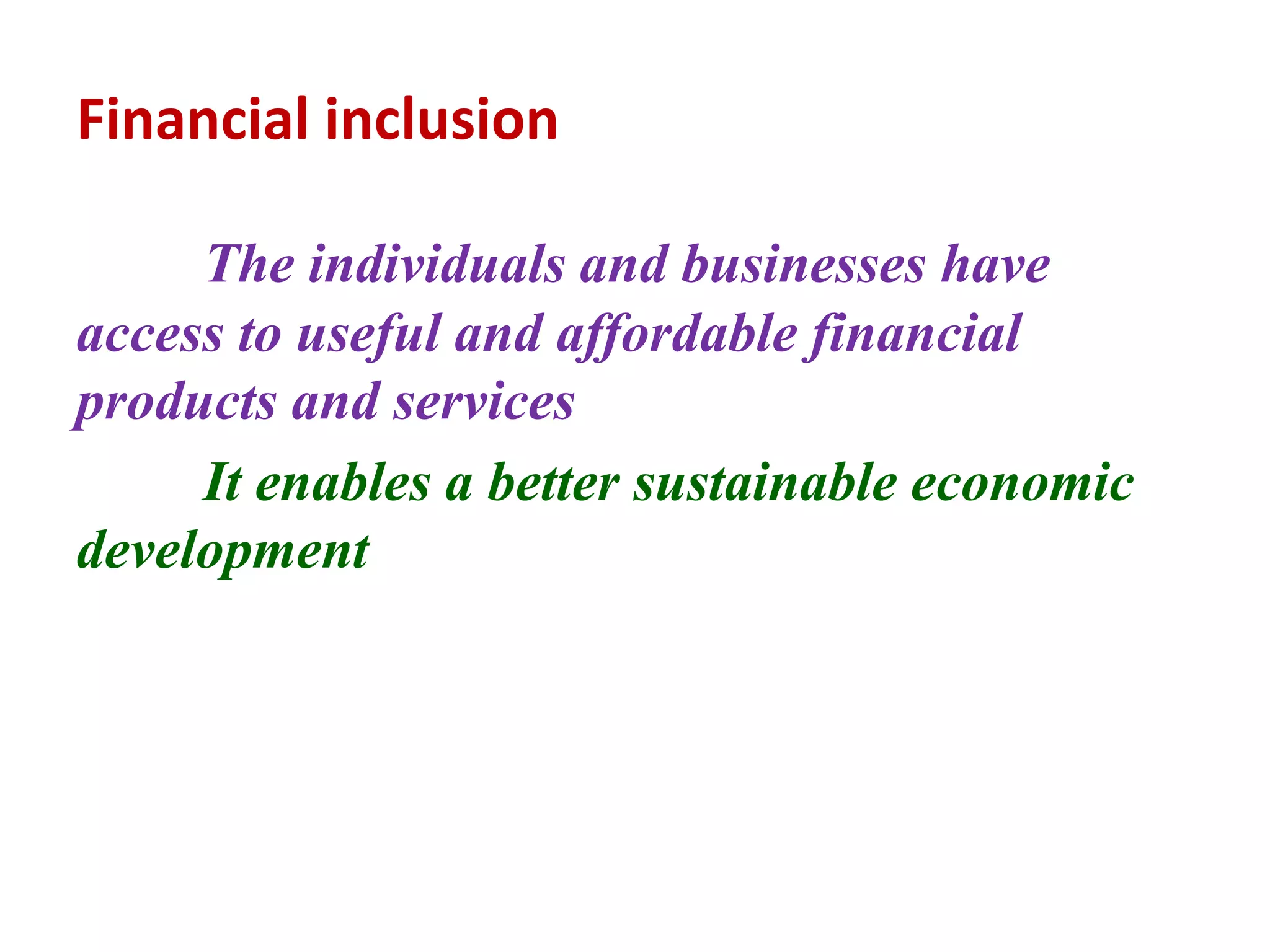 FINANCIAL INCLUSION IN INDIA | PPTX
