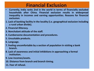Financial inclusion in india an over view | PPTX