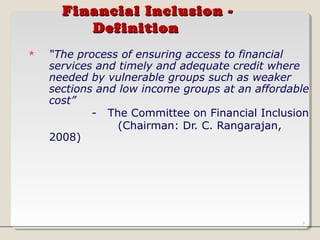 Financial inclusion ppt(1) | PPT