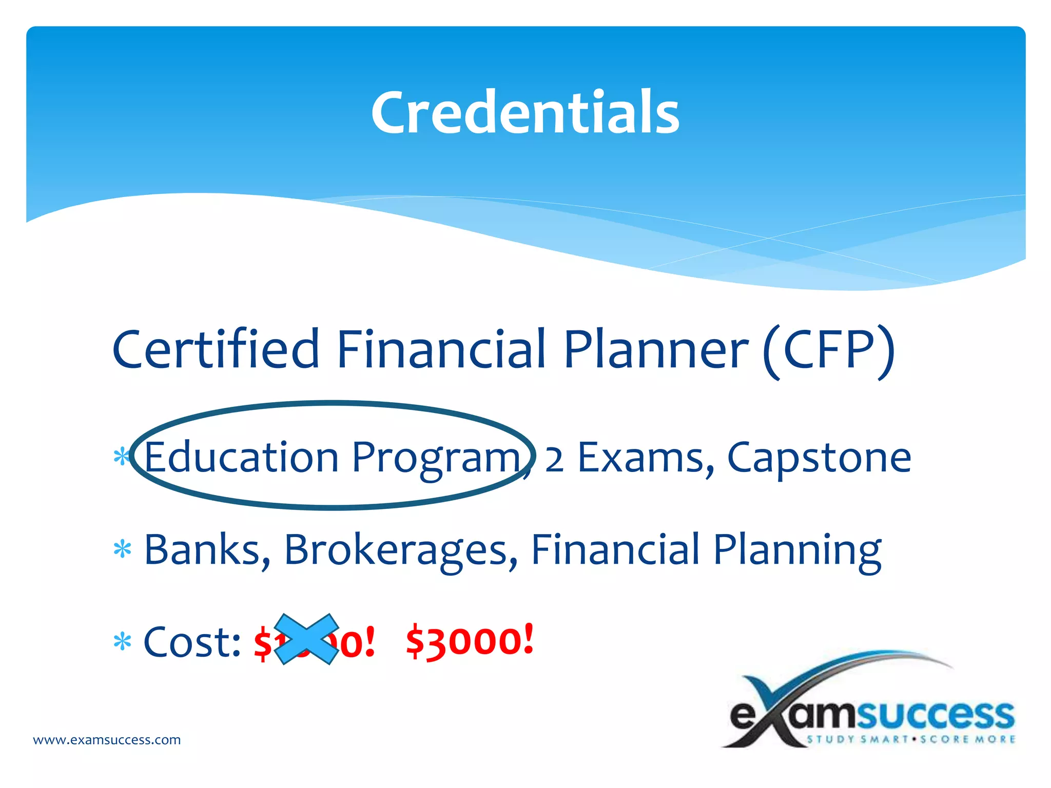 Financial industry credentials | PPT