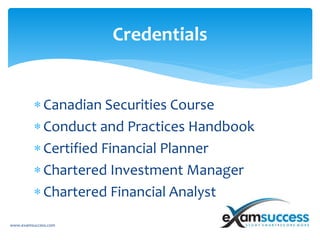 Financial industry credentials | PPT