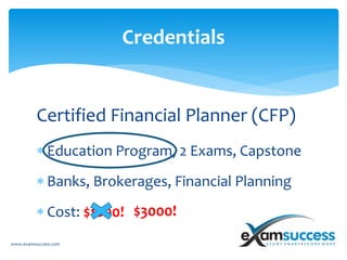 Financial industry credentials | PPT