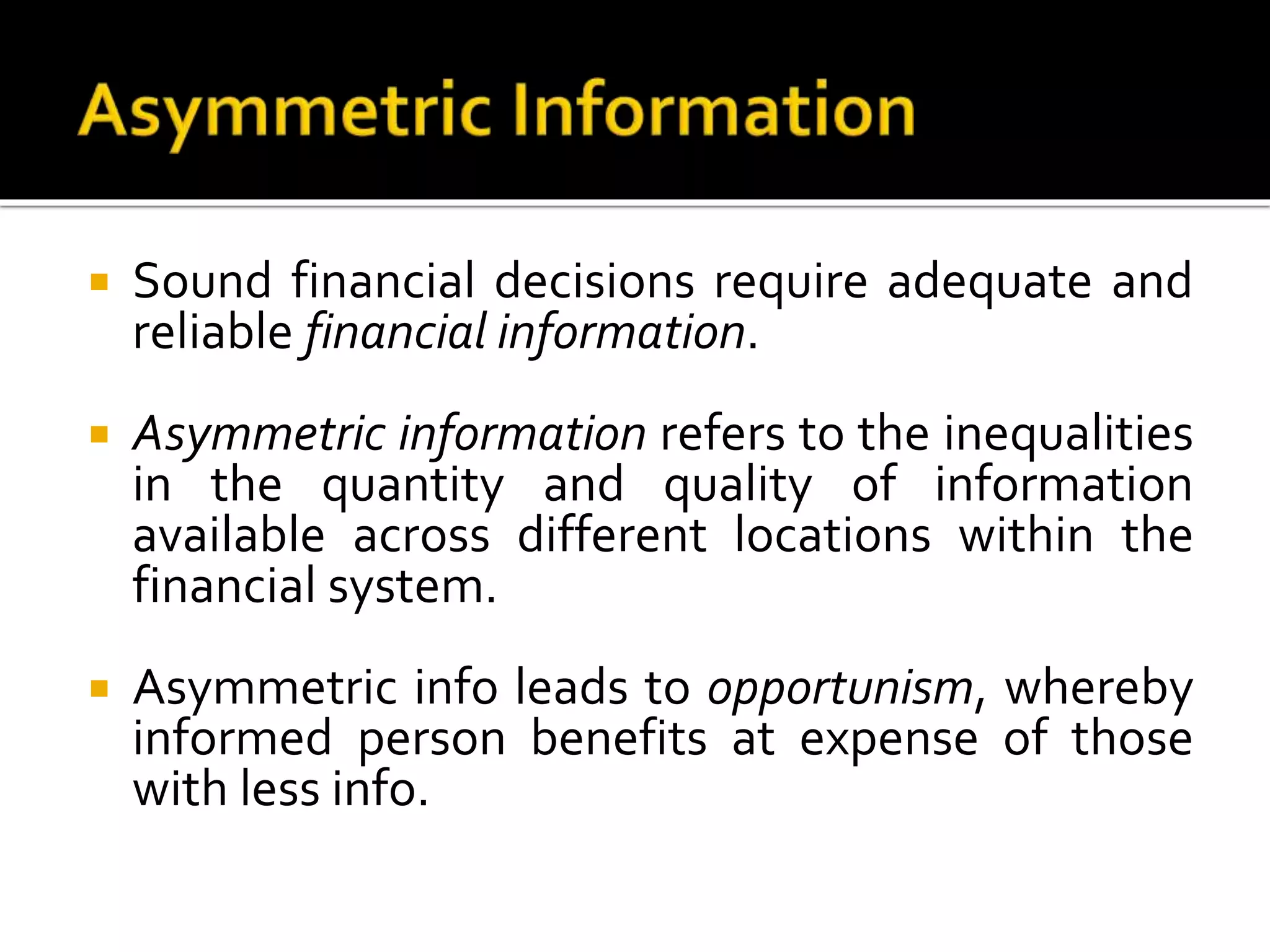 Asymmetric Information | PPTX