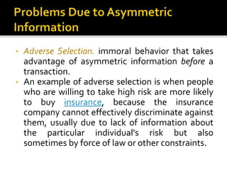 Asymmetric Information | PPTX
