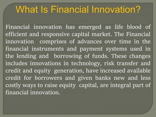 Financial innovation | PPTX