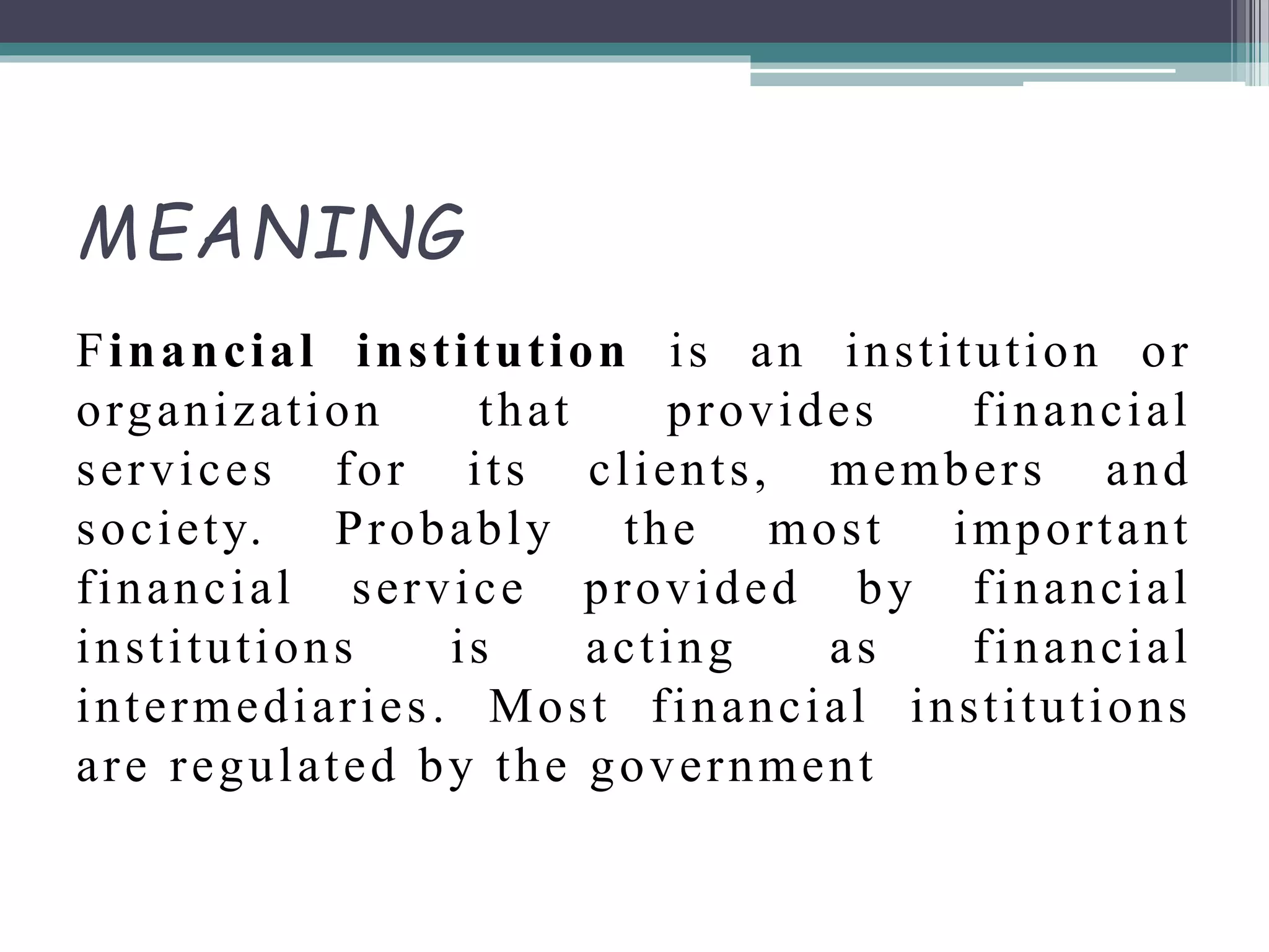 Financial institution | PPTX
