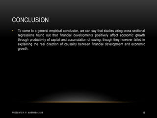 Financial Institutions and Economic Development | PPTX