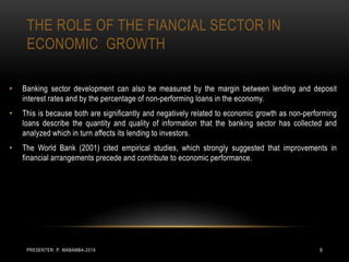 Financial Institutions and Economic Development | PPTX