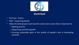 Financial institutions in international trade world bank | PPTX