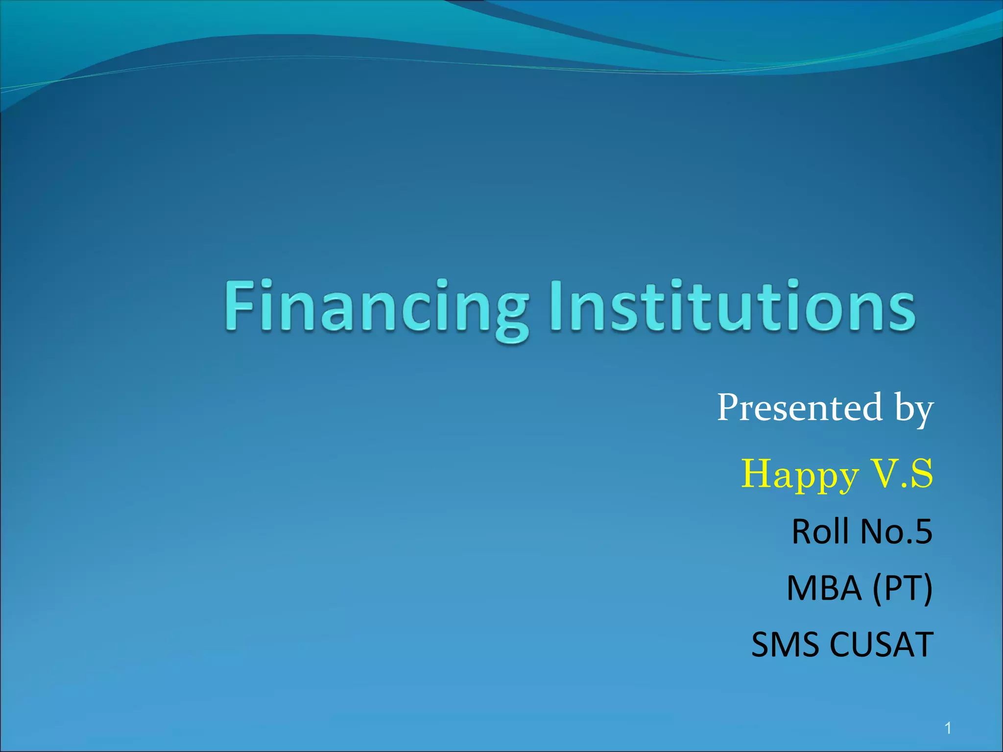 Financial institutions | PPT