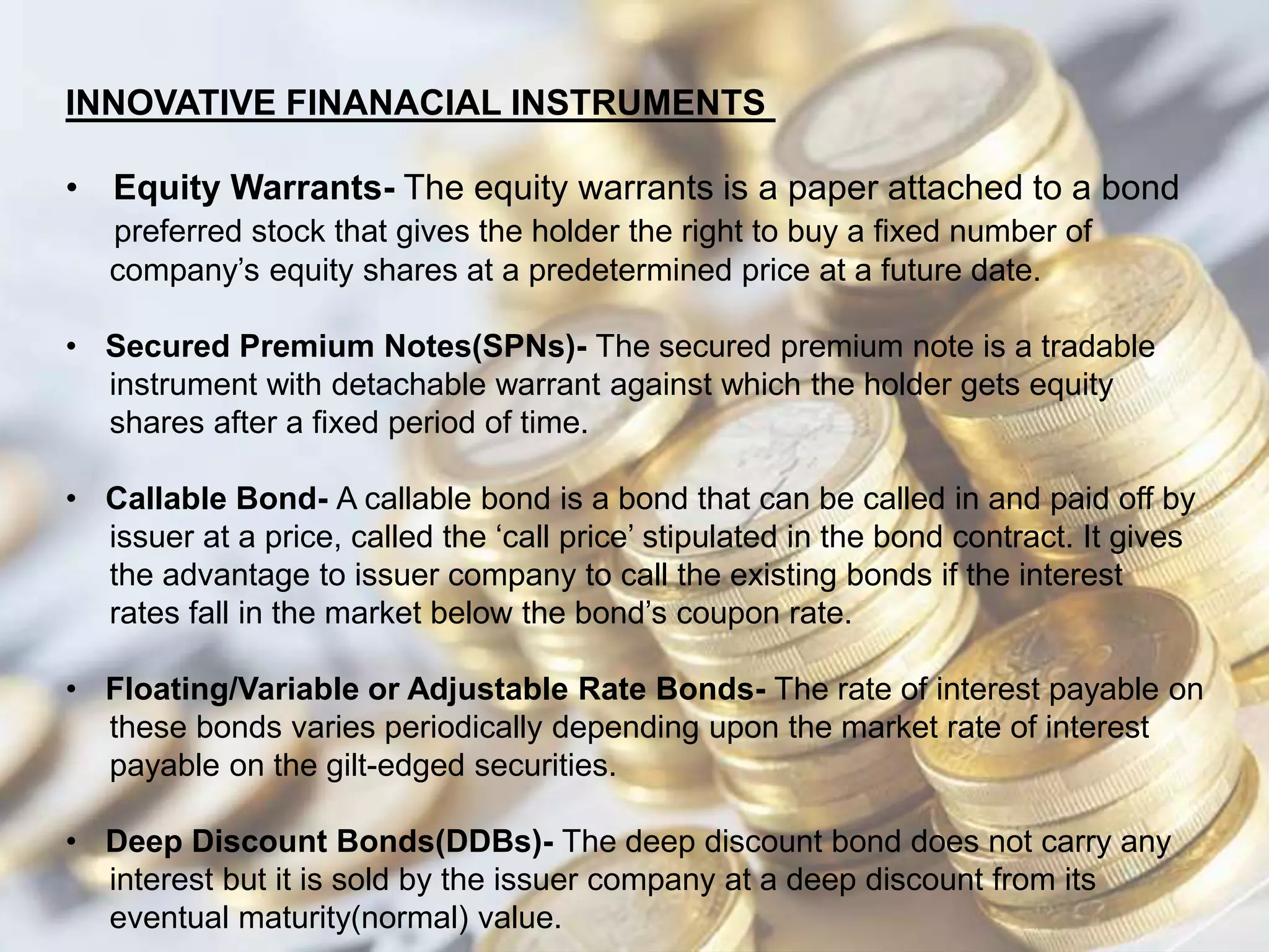 Financial Instruments | PPTX