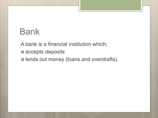 Financial insttutions | PPT