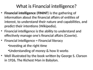 Achieving Financial Intelligence 101.ppt
