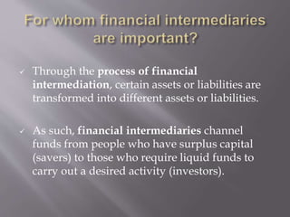 Financial intermediaries | PPTX